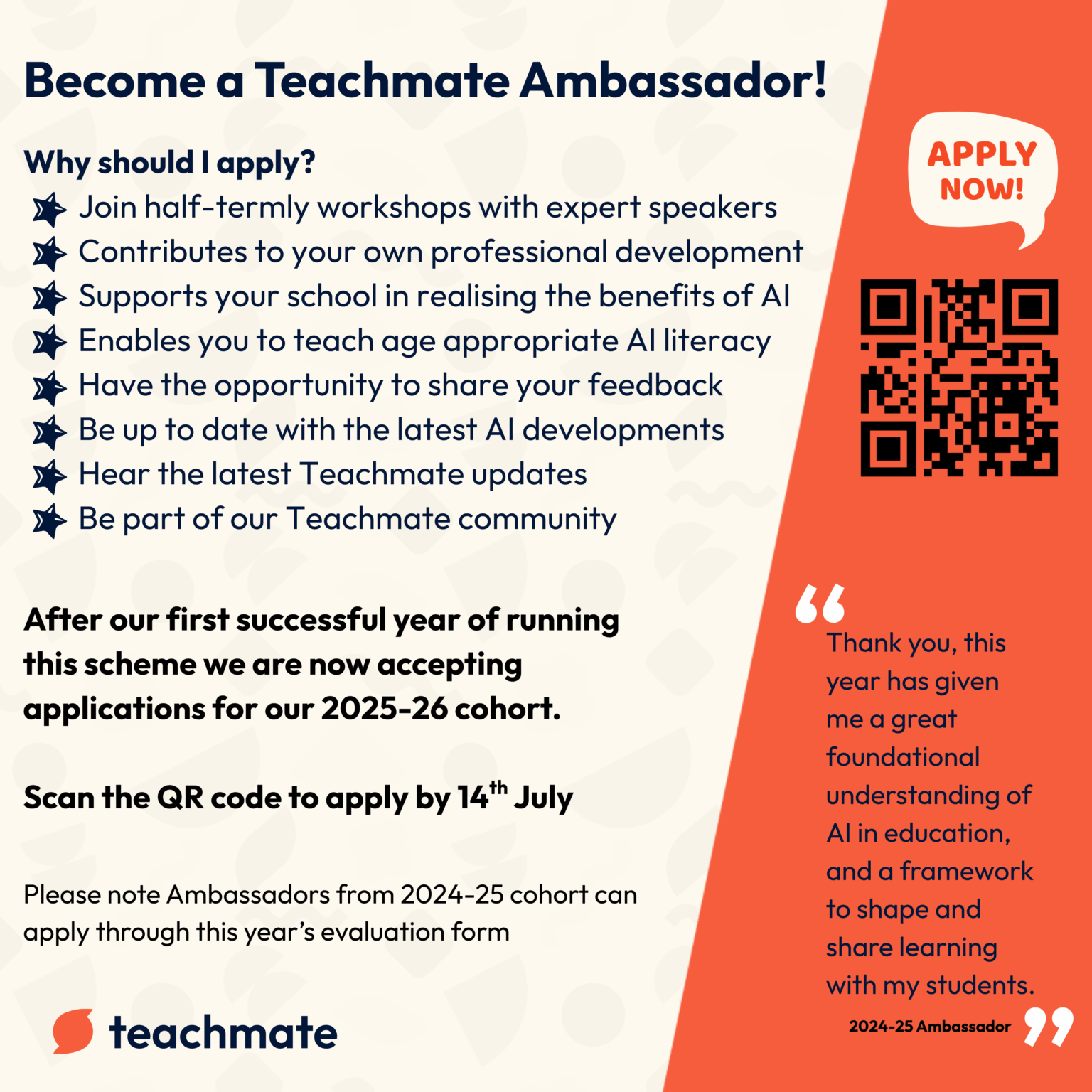 Reflecting on one year of the Teachmate AI Ambassador Programme 🎉 Plus ...